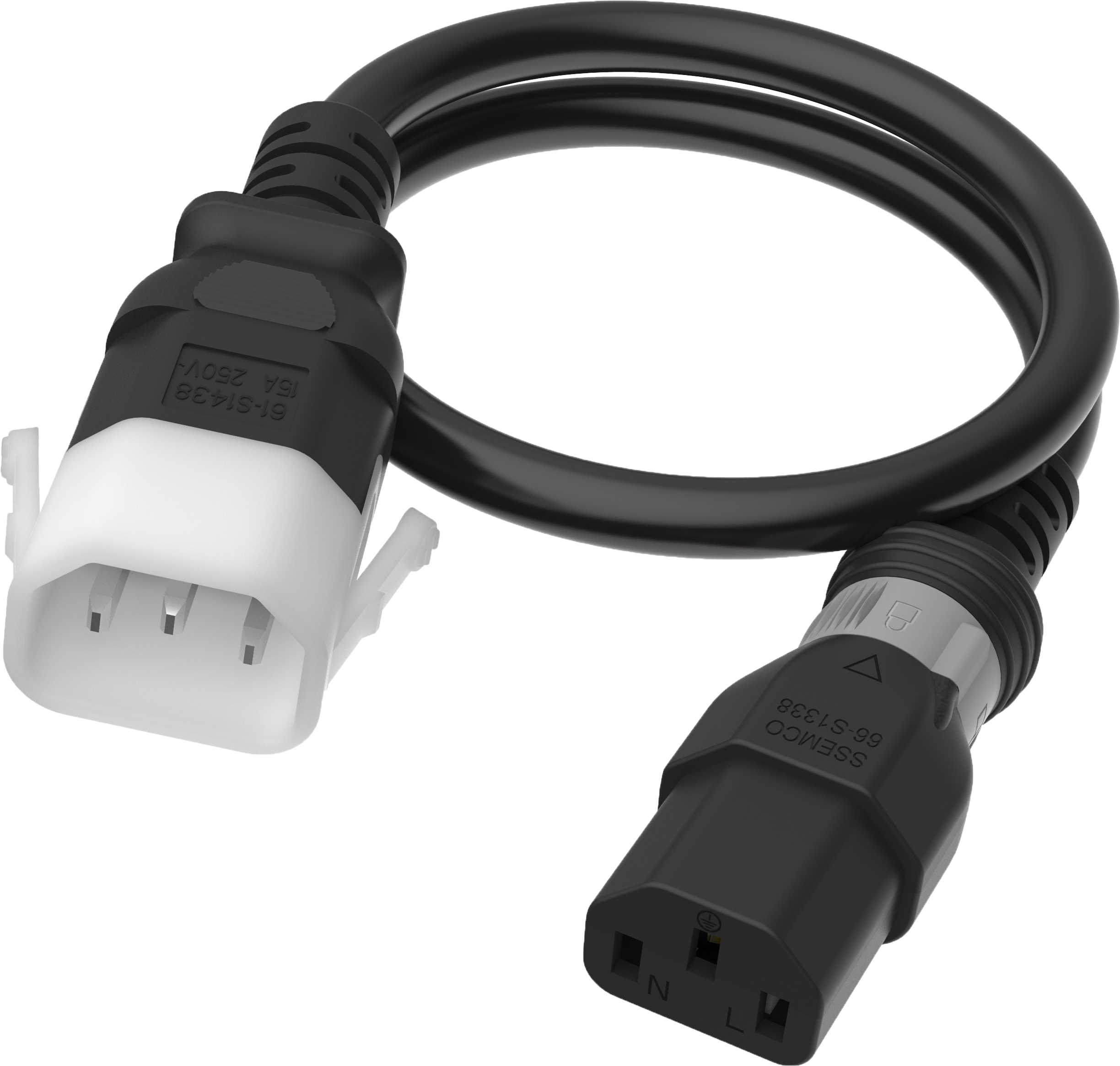 C13 to C14 D-Lock - MK Cable